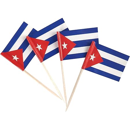Amazon.com | 100 Pack Cuba Flag Cuban Toothpick Flags, Cocktail Picks ...