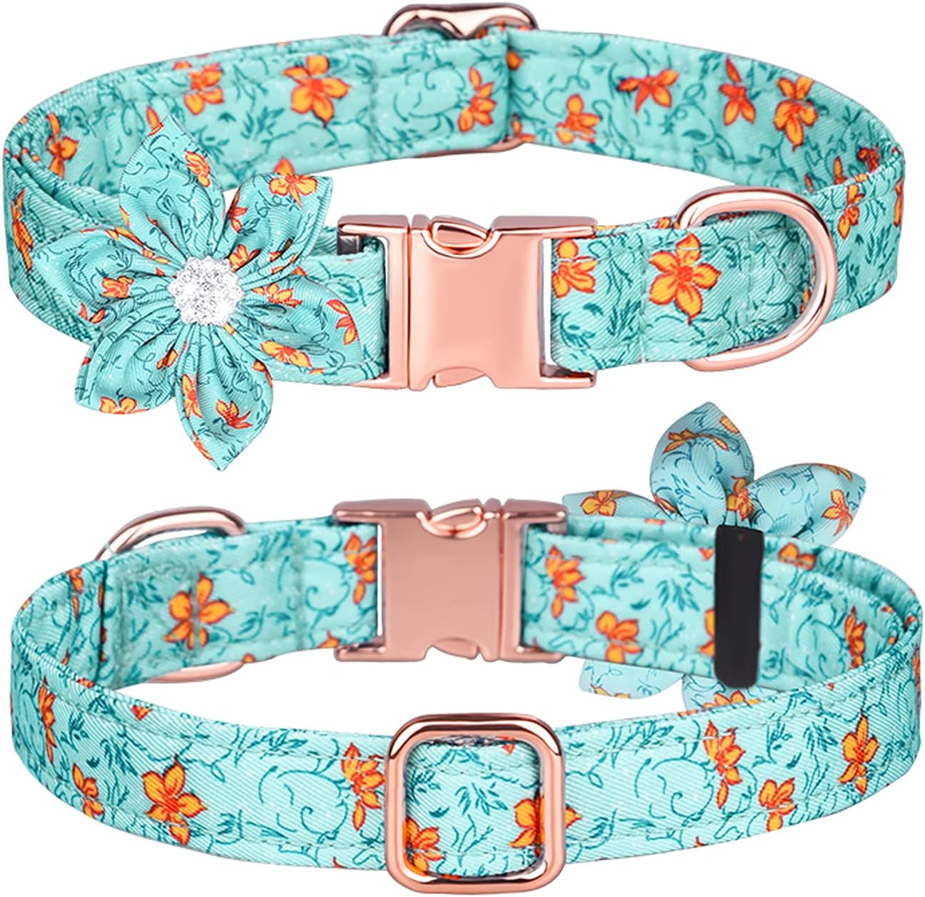 Amazon.com : Bbmmayy Dog Collar, Girl Dog Collar Puppy Collar Floral ...
