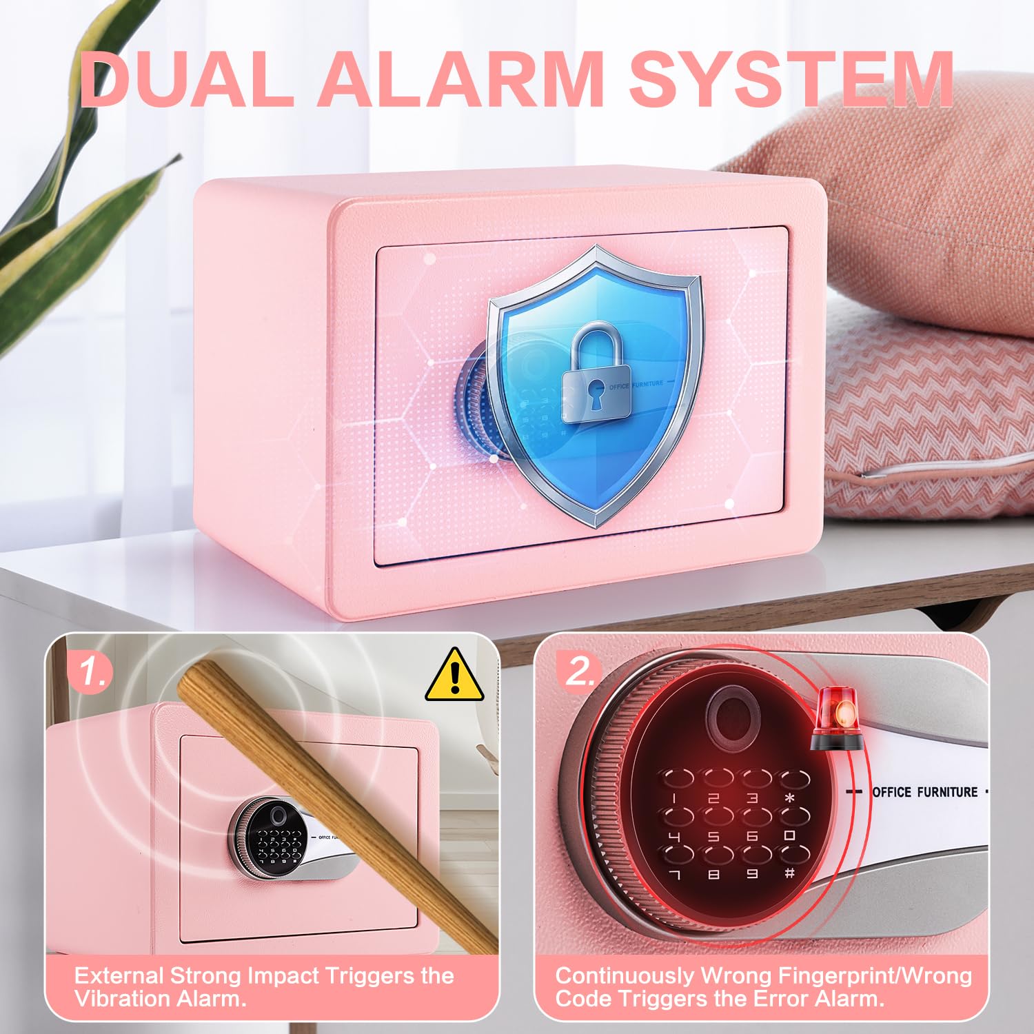 Pink Biometric Gun Safe