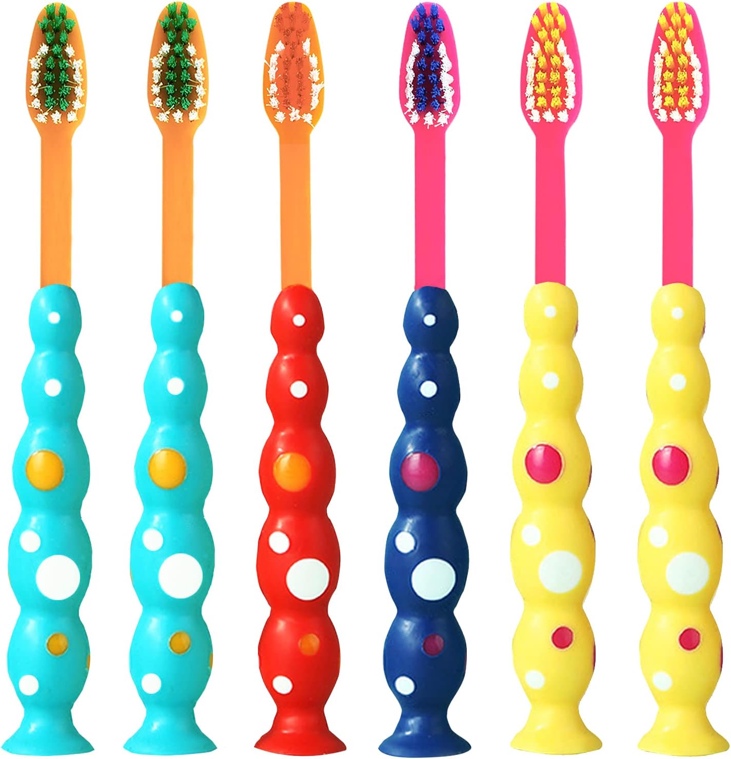 Amazon.com : Pasuwisma Kids Toothbrush 6 Pack ,Suction Cup for Fun ...