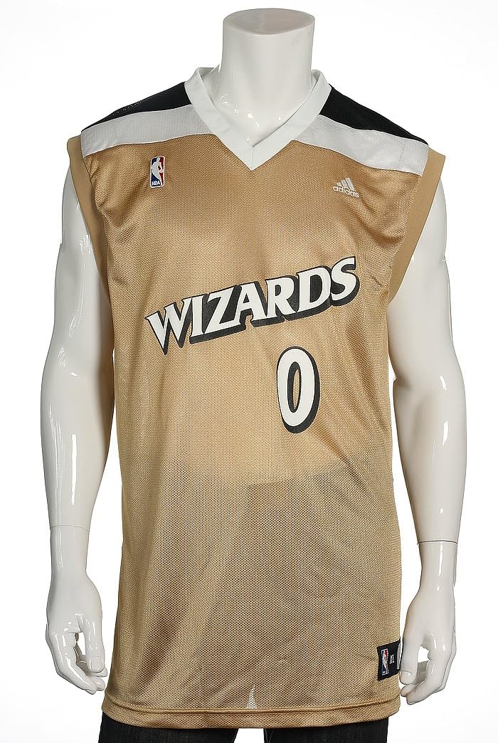 Amazon.com : Gilbert Arenas Jersey: adidas Old Gold Replica #0 ...