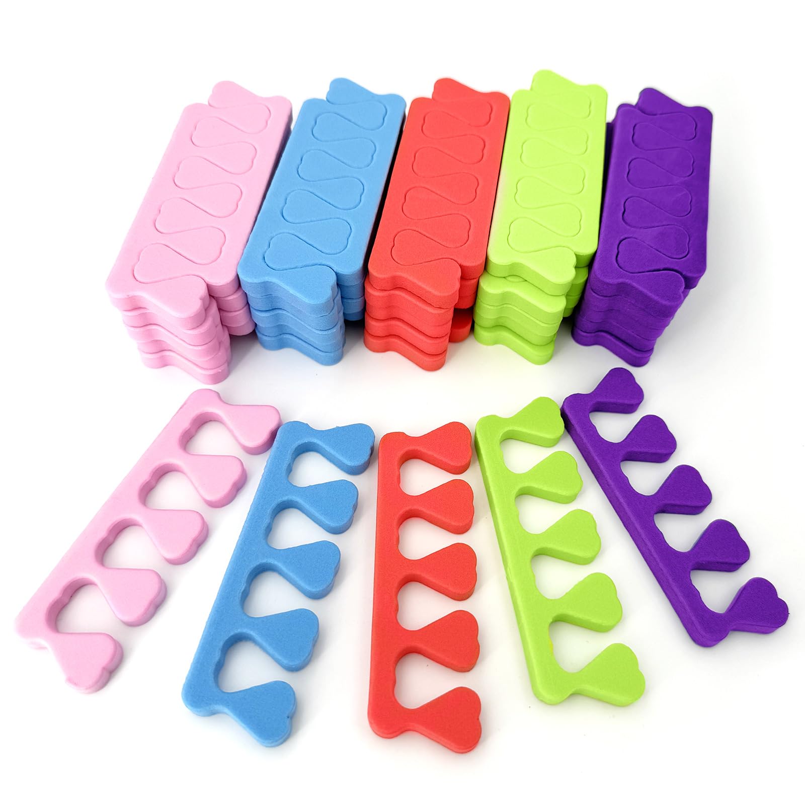Amazon.com : 50pcs Toe Separators for Nail Polish, Soft Sponge Pedicure ...