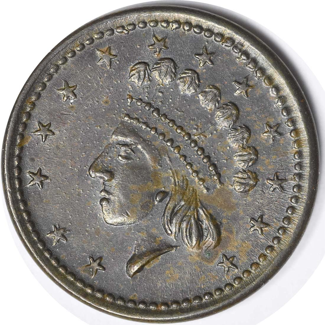 1863 P Civil War Token Indian Princess Patriotic 51/334 MS63 ...
