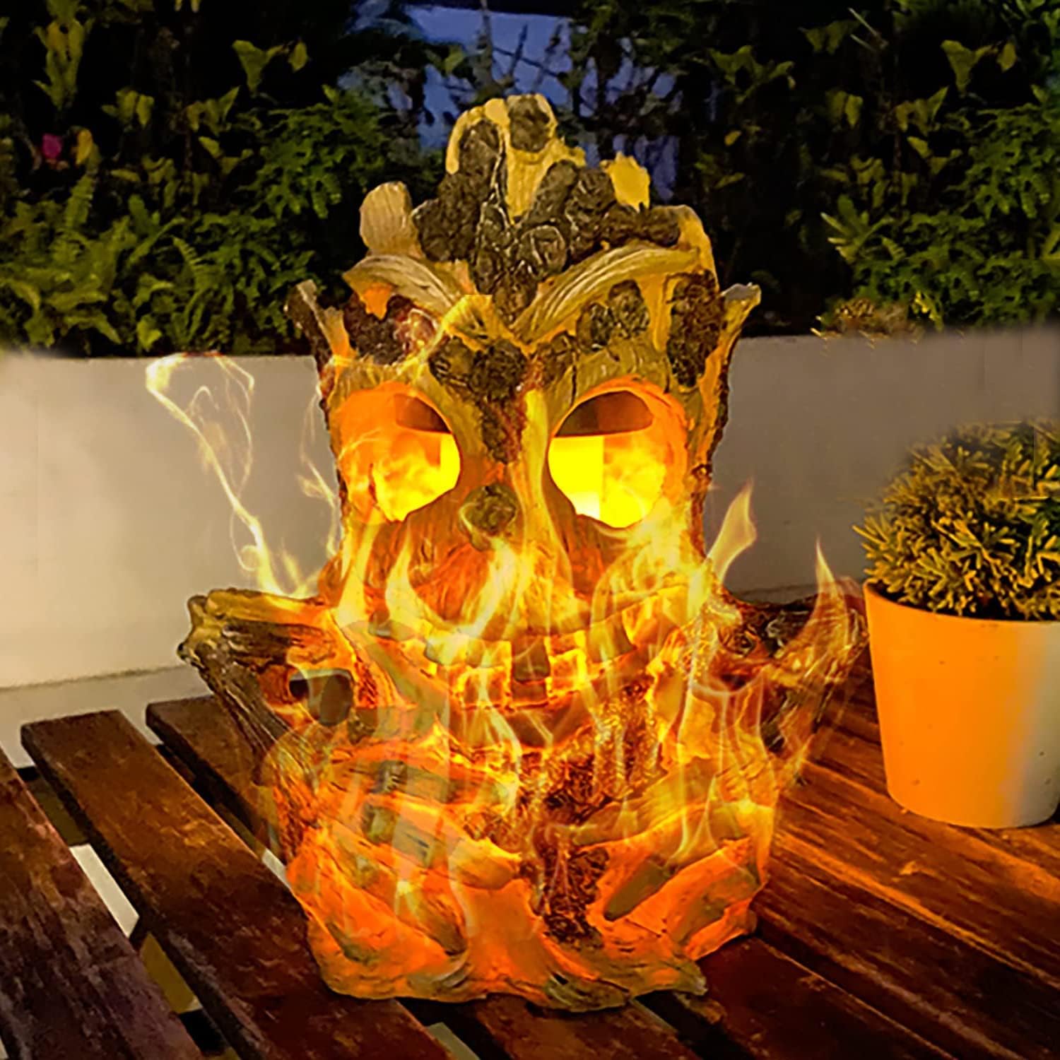 Solar Lights Garden Statue Tiki Decor, Outdoor Large Solar Flashing ...