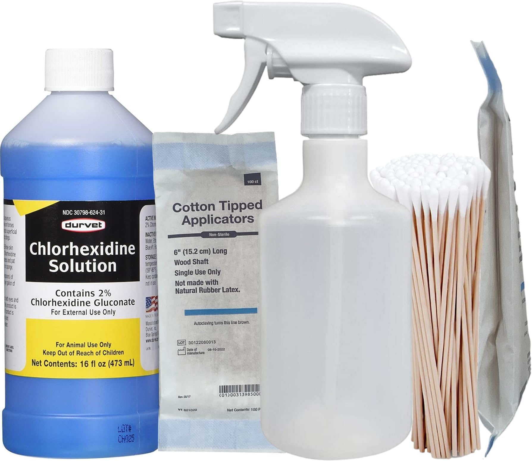 Amazon.com : Durvet 3 Bottles of Chlorhexidine Solution, 16 Ounces each ...
