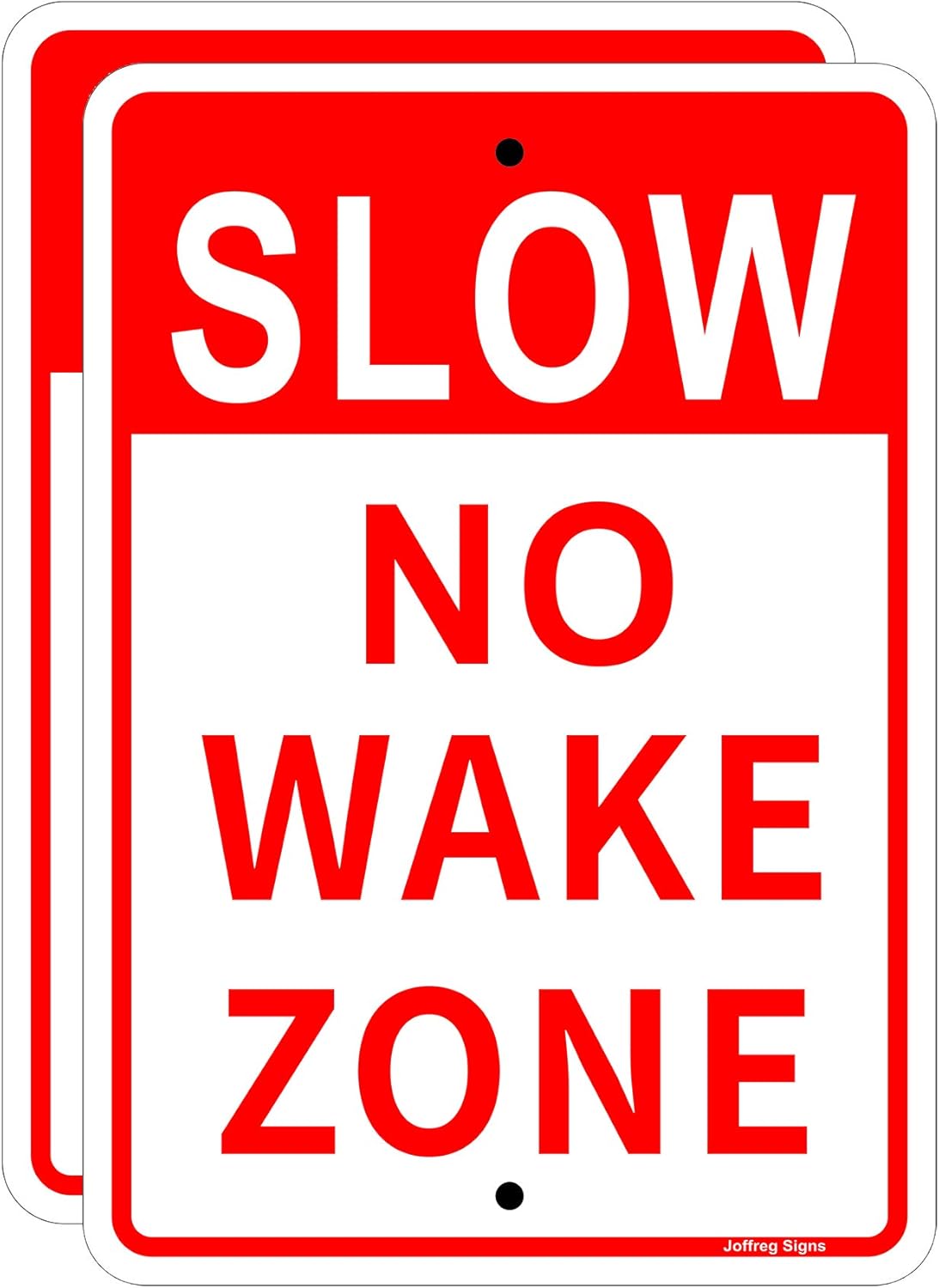 Amazon.com: Joffreg Slow Down No Wake Zone Sign,17 x 12 Inches ...