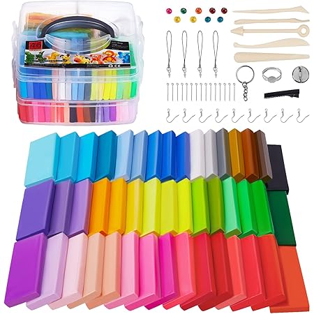Polymer Clay, Shuttle Art 60 Colours Oven Bake Modeling Clay Kit with ...
