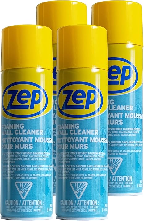 Zep Foaming Wall Cleaner - 18 oz (Case of 4) CAFWC184- Removes Stains ...