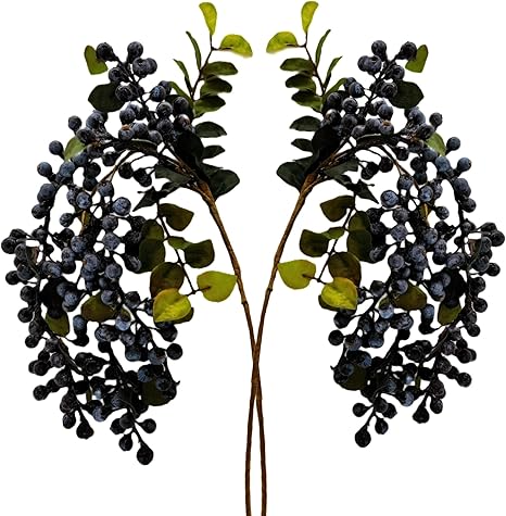 Amazon.com: M2cbridge 2 Pcs Artificial Berries Plastic Foam Blueberry ...