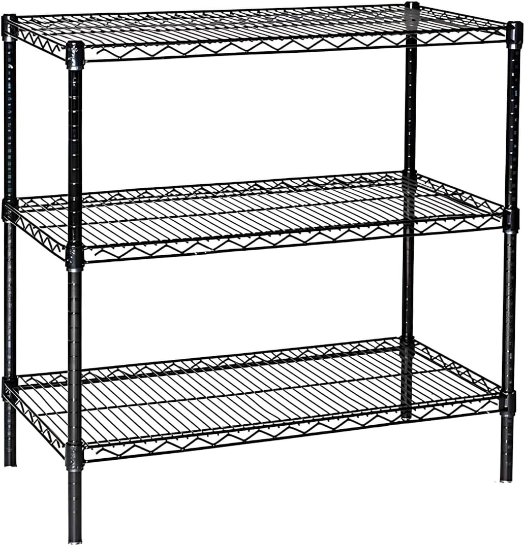 Amazon.com: Omega 12" Deep x 48" Wide x 36" High 3 Tier Black Starter ...