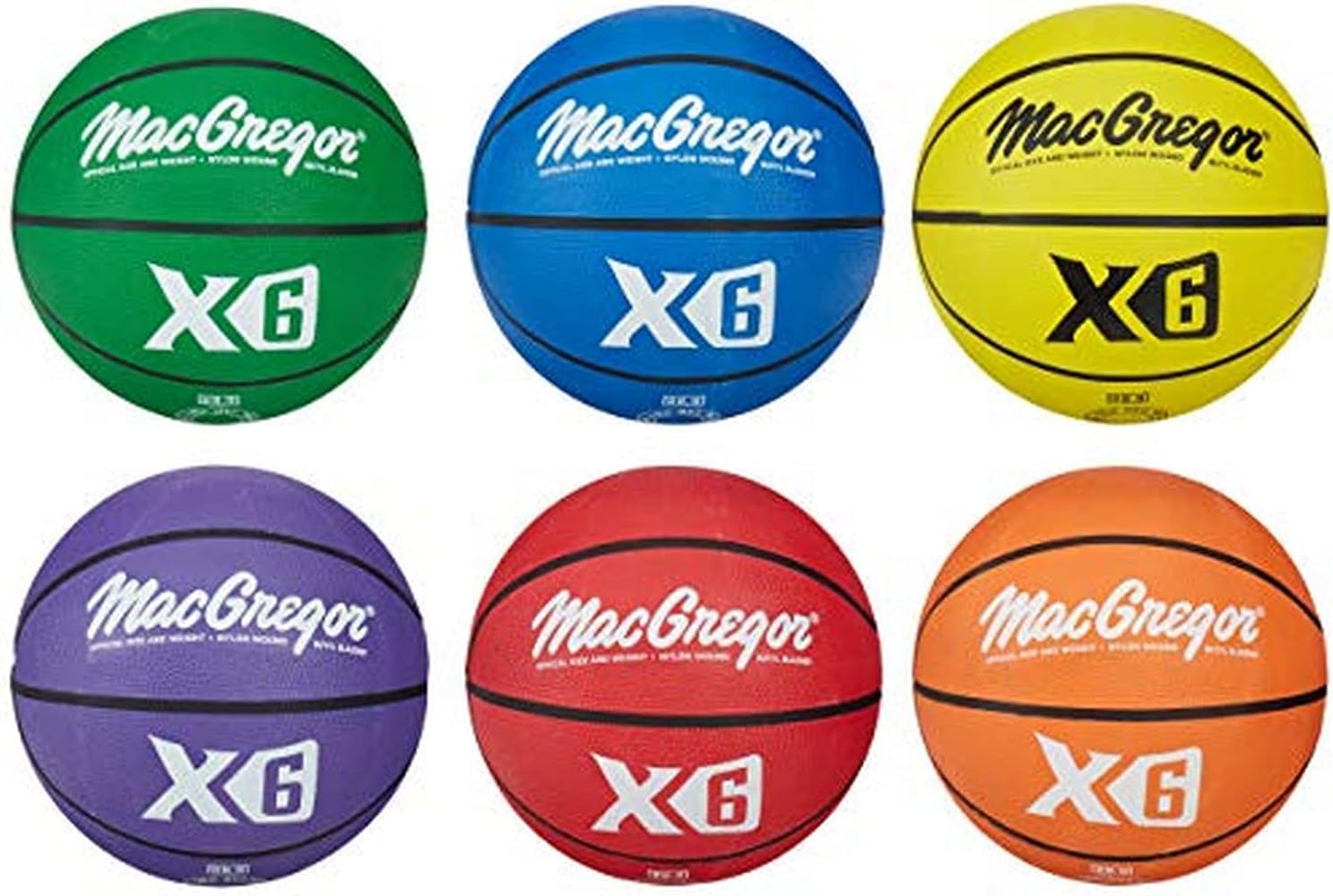 MACGREGOR Basketball Prism Lot, Taille Officielle, Multicolore (Lot de ...