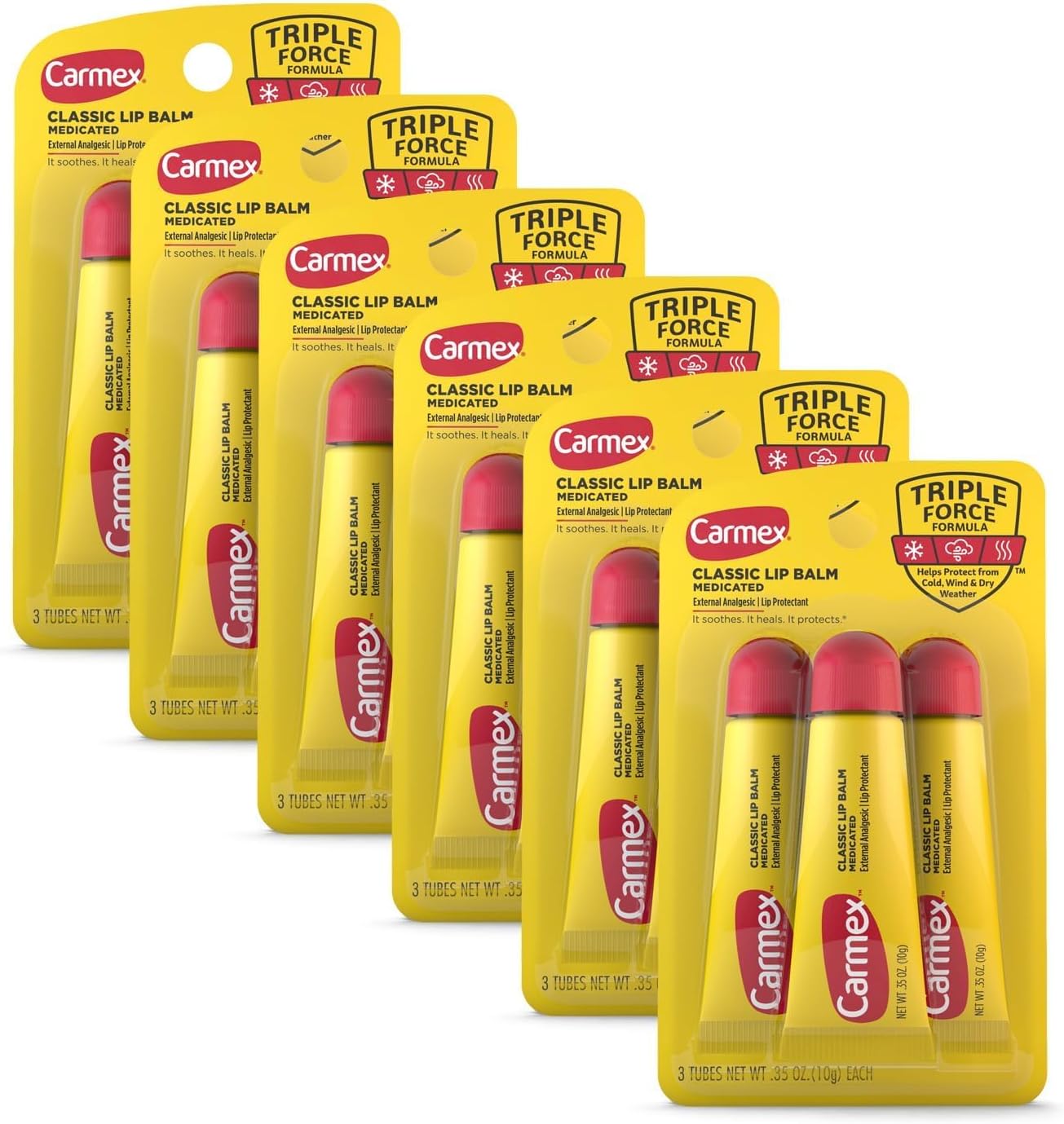 Amazon.com : Carmex Medicated Lip Balm Tubes, Lip Moisturizer for Dry ...