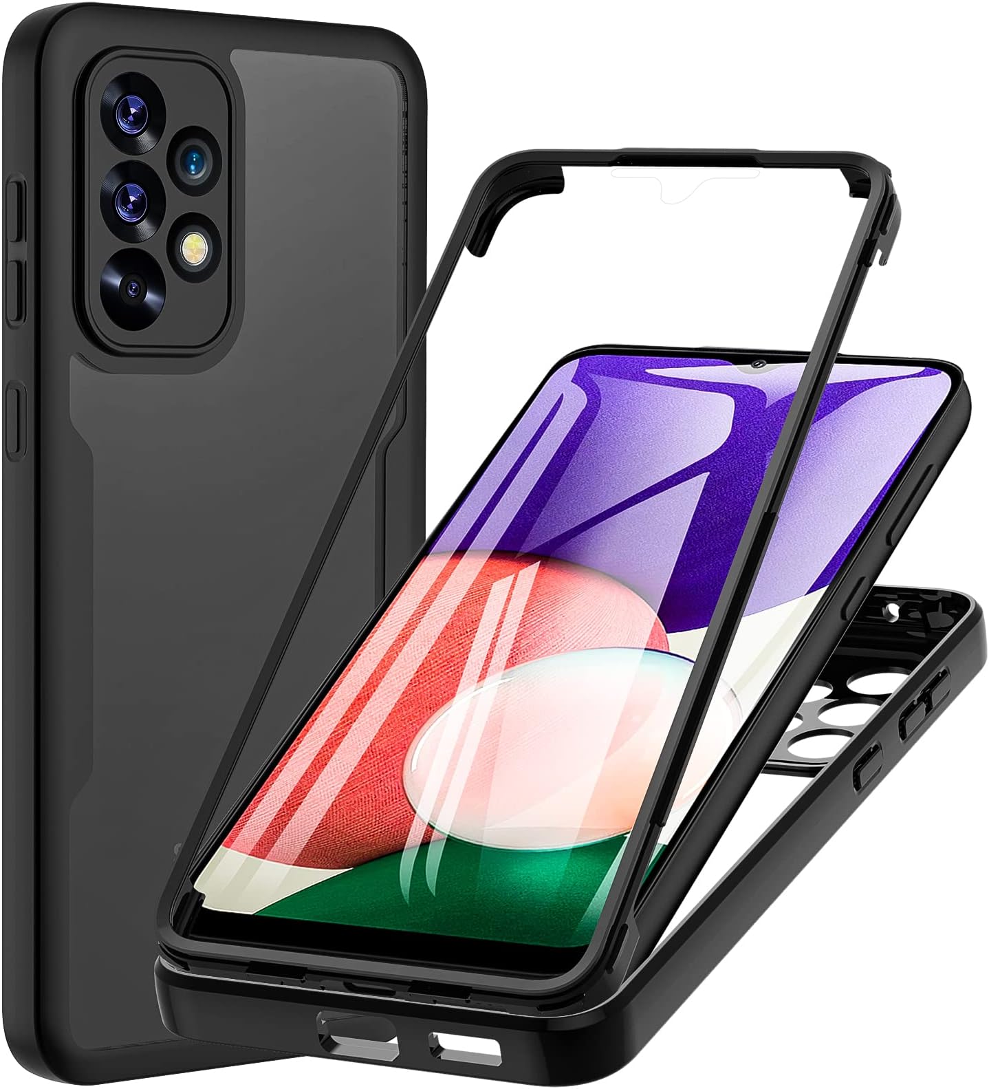 Hensinple Coque pour Samsung Galaxy A53 5G, Avant et arrière Coque de ...