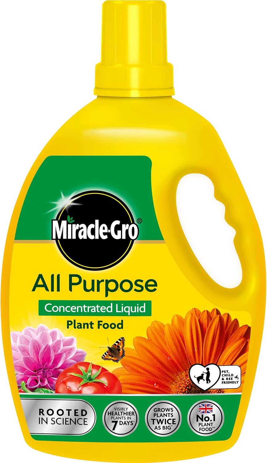 Miracle-Gro All Purpose Concentrated Liquid Plant Food, 2.5L : Amazon ...