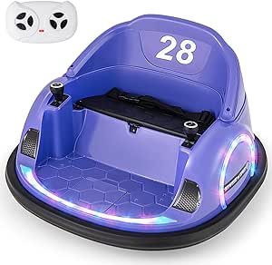 COSTWAY 12V Kids Bumper Car, 360° Waltzer Cars with Joysticks, Remote ...