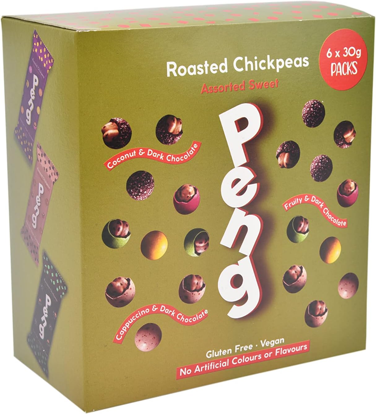 Peng Roasted Chickpeas Snack (6 x 30g) - Healthy, High Protein, Plant ...