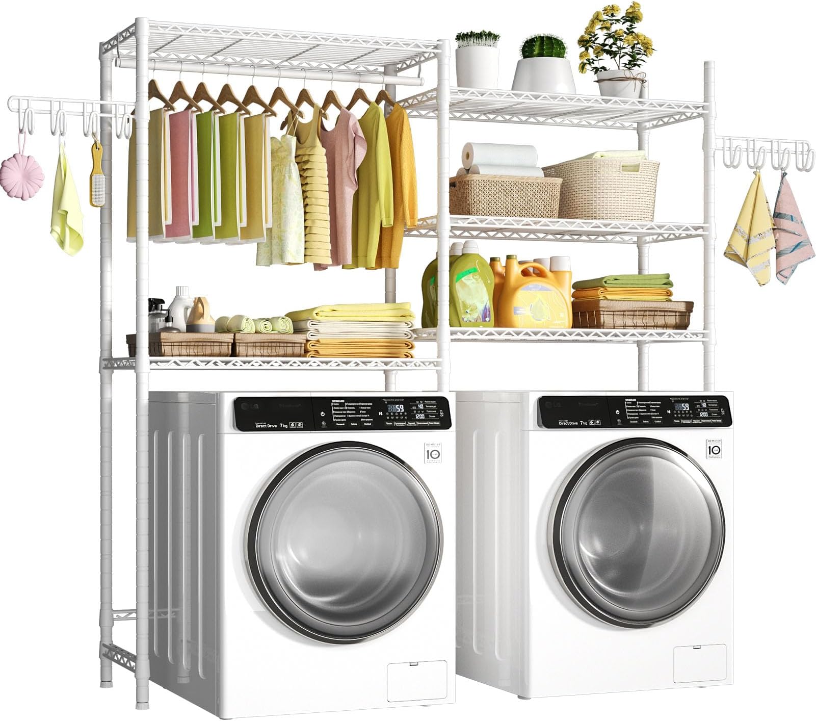 Amazon.com: 3-Tier Expandable Heavy Duty Washing Machine and Dryer ...