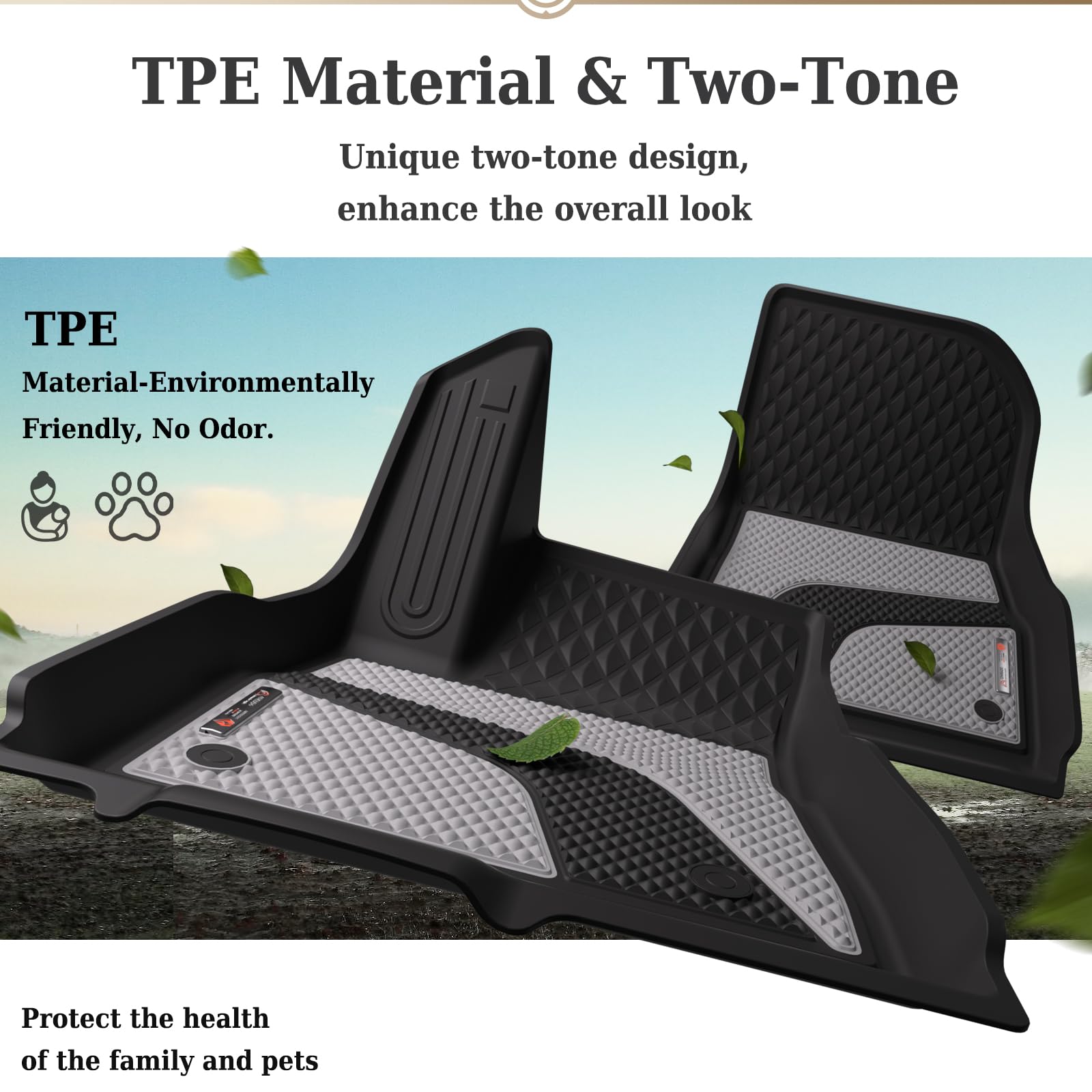 Snapklik.com : Coverado Tesla Model 3 Floor Mats Full Set, Cargo Liner ...