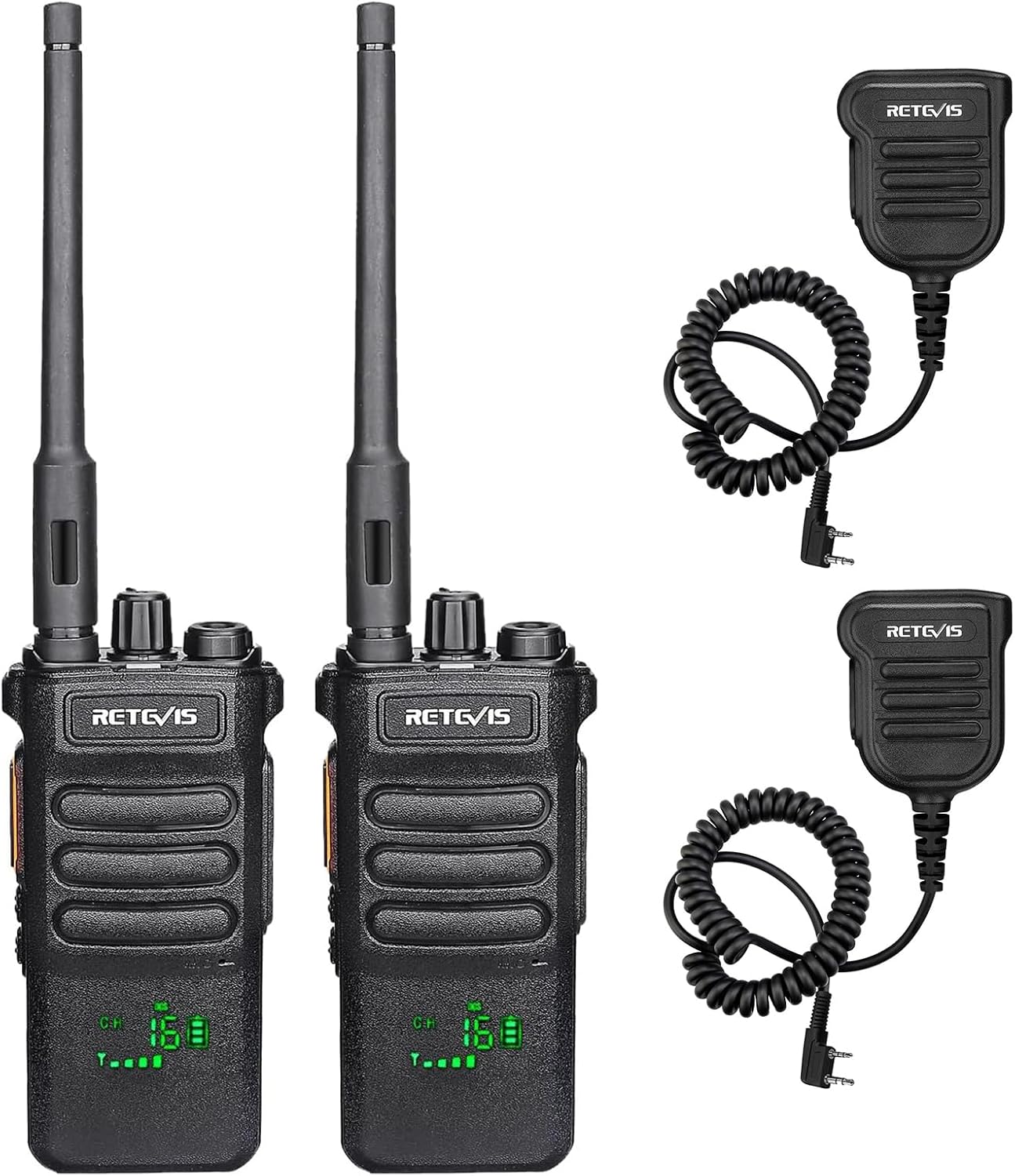 Amazon.com: Retevis RT86 Two Way Radios Long Range(2 Pack) Bundle with ...