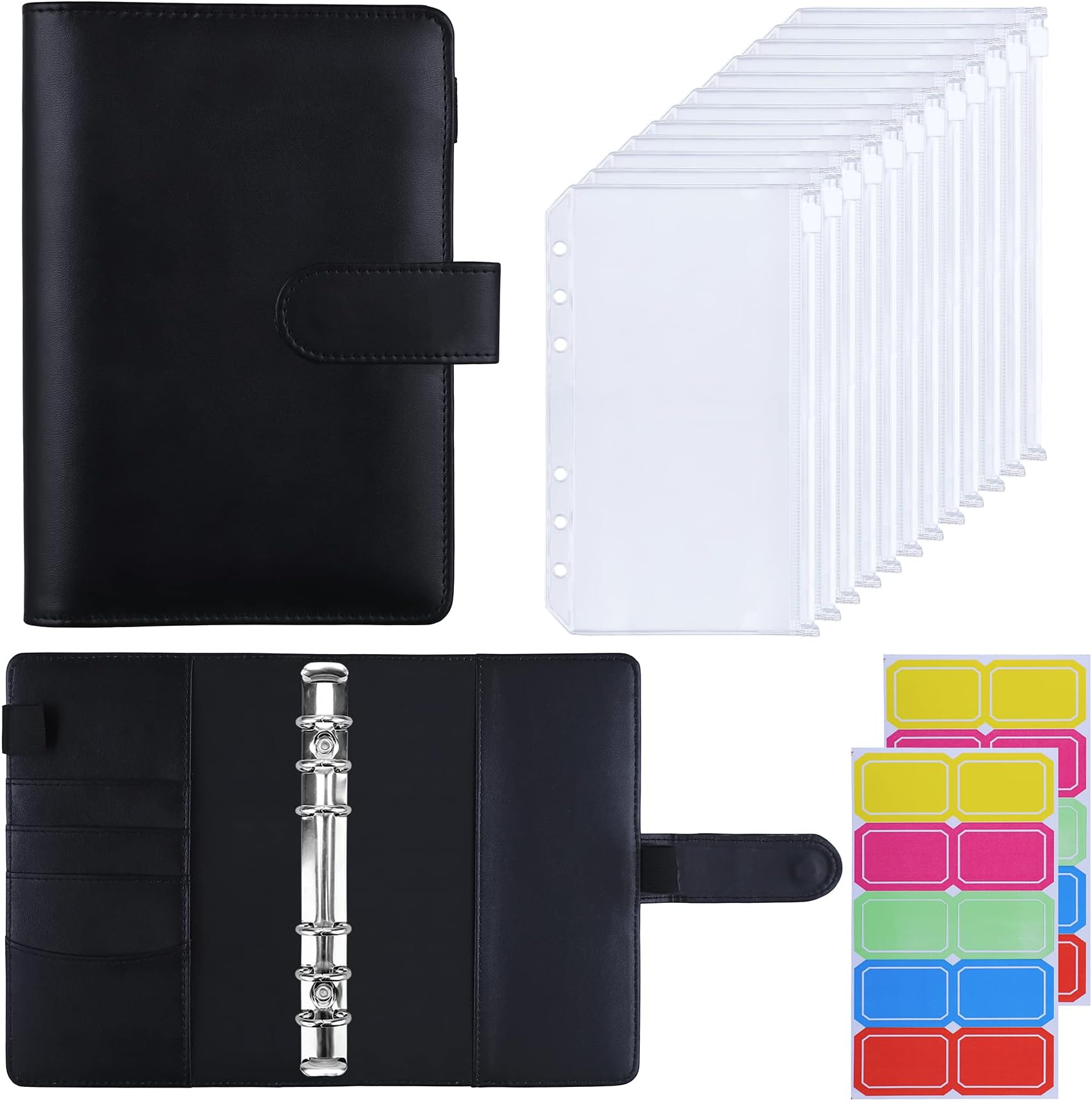 YEYIT 11 Pack Set A6 Ring Binder, 1Pcs Matte Binder Shell, Plastic ...