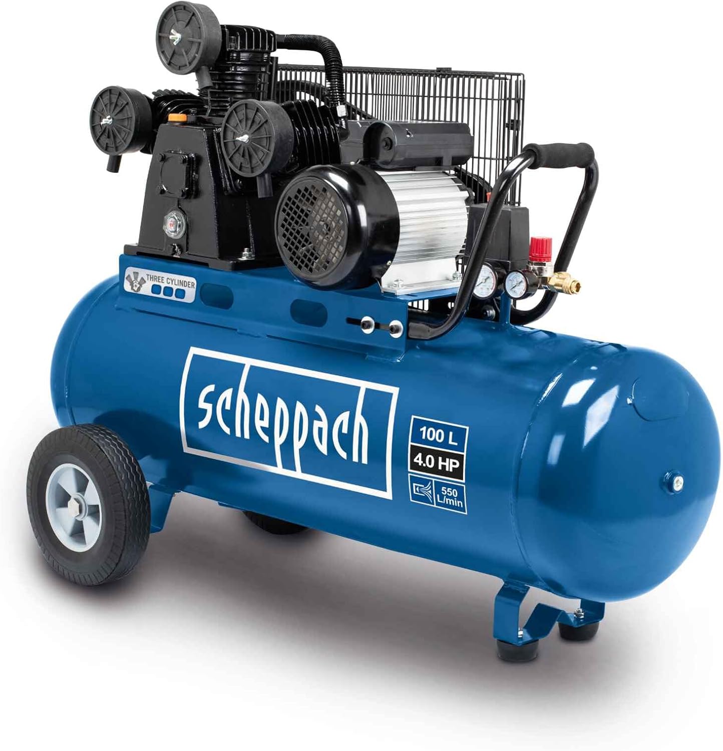Scheppach Compresseur à air HC550TC | Tri-cylindres/Cuve 100L / 10bar ...