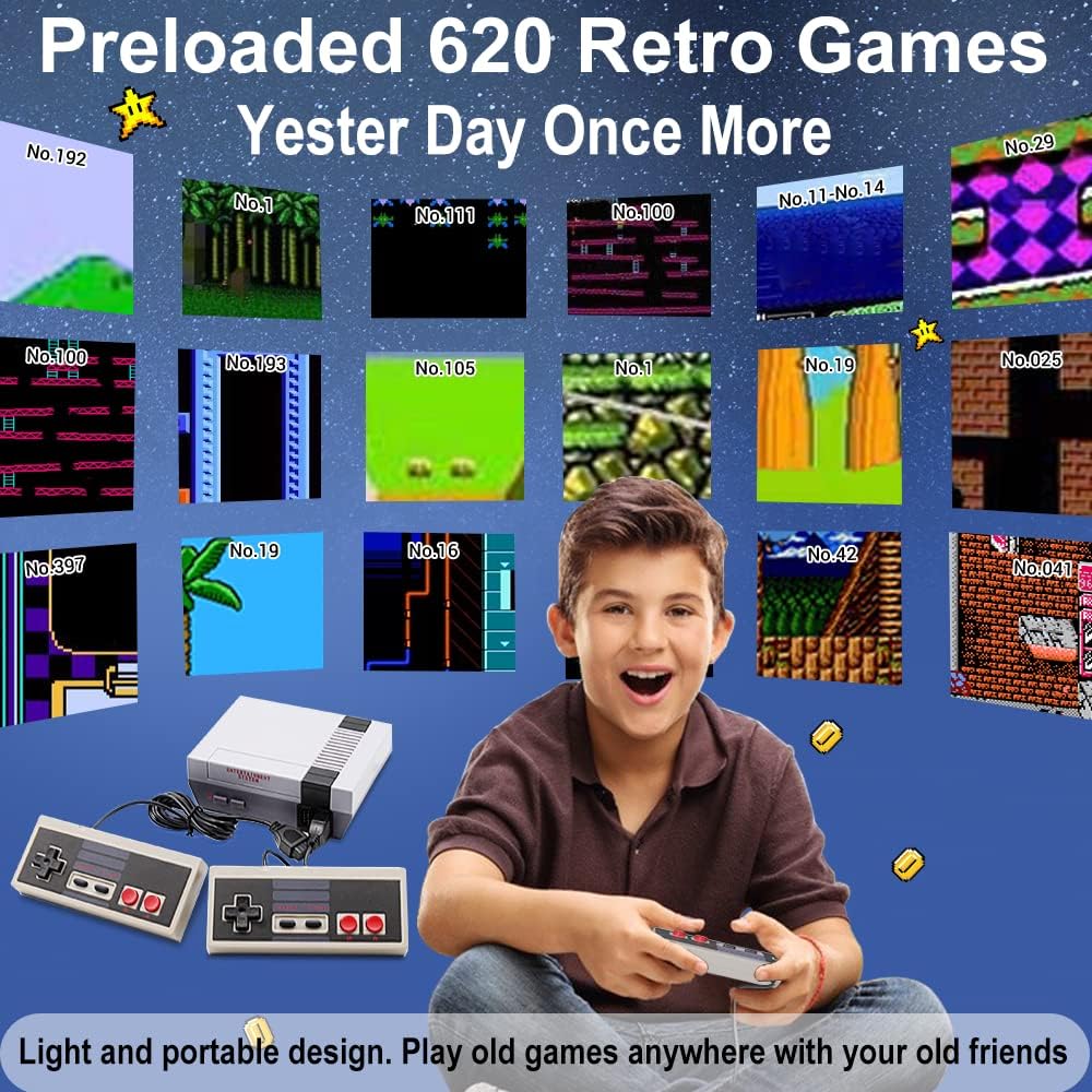 Buy STIMUPP Classic Mini Retro Game Console Game System with Built in 620 Video Games for Kids, Preloaded Retro Video Game Console, Old School Retro Gaming Console, Plug and Play Video Games buy-stimupp-classic-mini-retro-game-console-game-system-with-built-in-620-video-games-for-kids-preloaded-retro-video-game-console-old-school-retro-gaming-console-plug-and-play-video-games