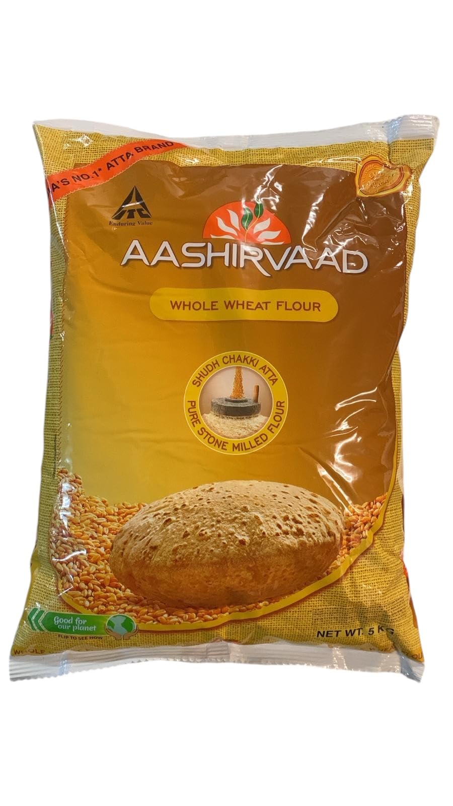 Aashirvaad Atta 5 Kg Nutritious And Healthy 100 Pure Natural ...