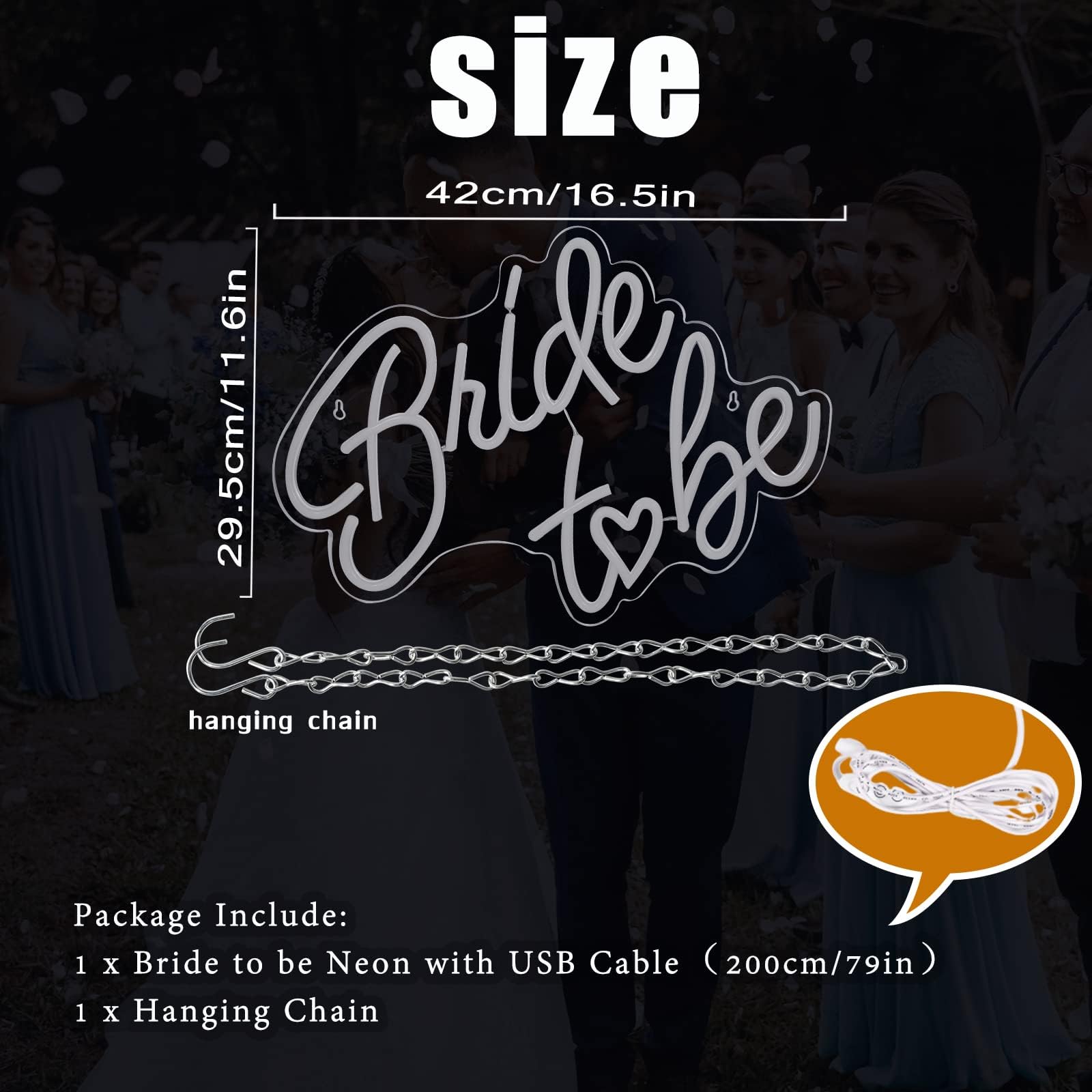Snapklik.com : Bride To Be Neon Sign, Pink LED Neon Light Signs USB ...