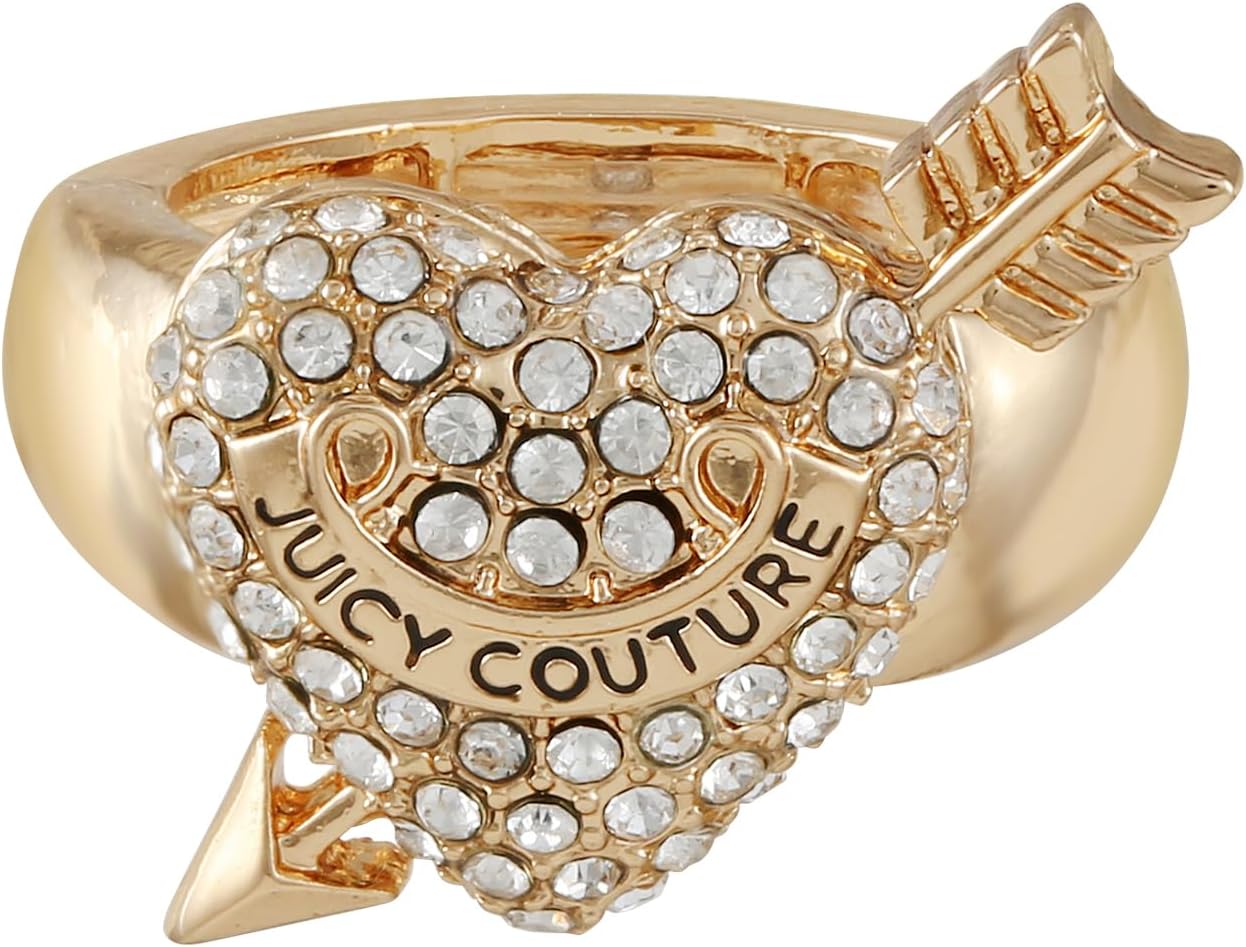 Amazon.com: Juicy Couture Goldtone Glass Stone Heart Ring For Women: Clothing, Shoes & Jewelry