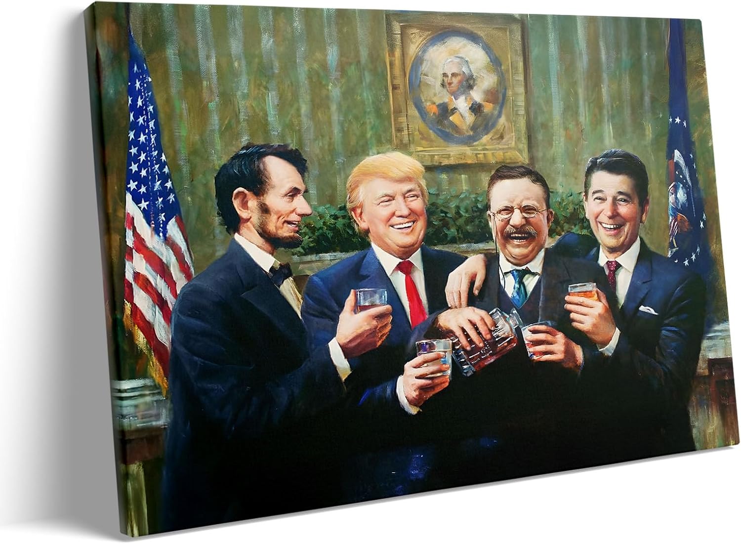 Amazon.com: President's Day Canvas Wall Art Decor - 11X14 inch American ...