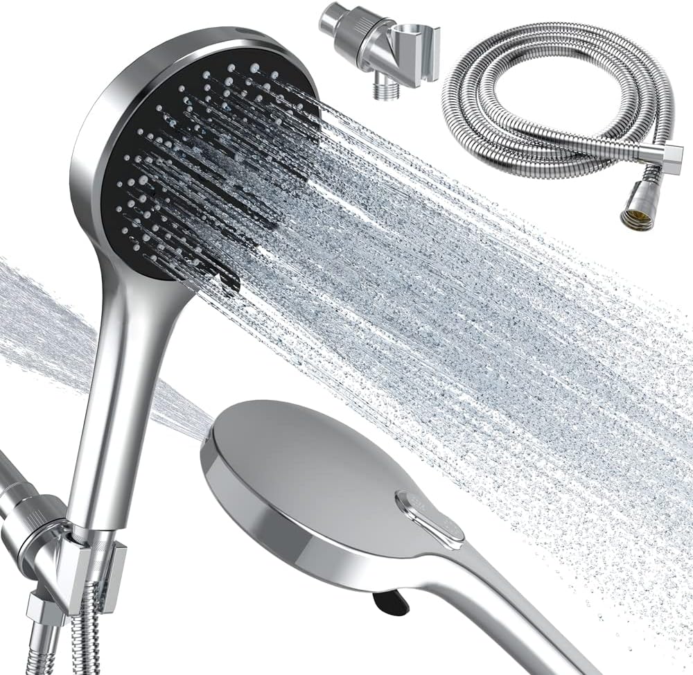 8 Inch Showerheads with 3 Modes High Pressure Handheld Shower Head + 6 ...