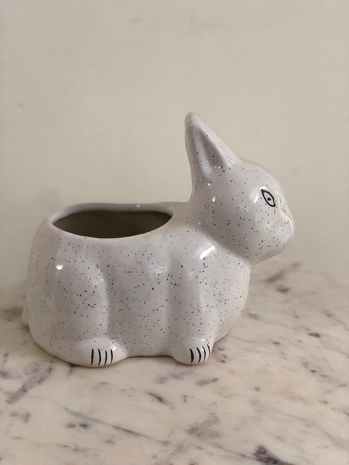 Master Piece Crafts Rabbit Ceramic Planter (White), White Ceramic Mini ...