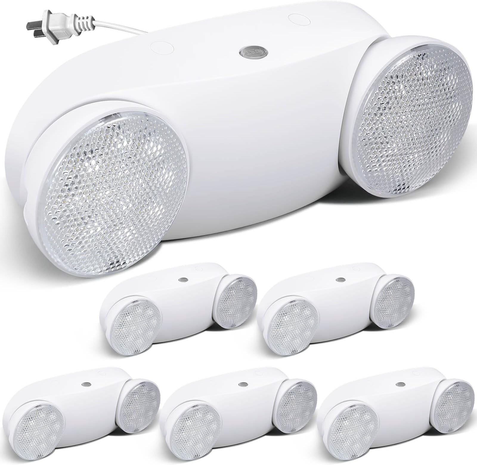 Baquler 6 Pack LED Emergency Light with Battery Backup 2 Adjustable ...