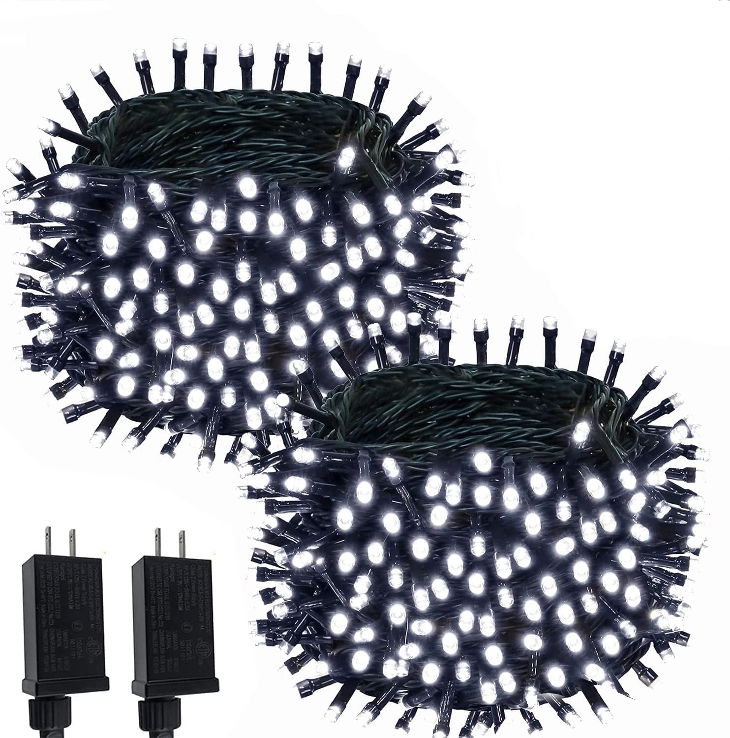 OZS Upgraded 2Pack 164ft 400 LED String Lights Outdoor/Indoor ...