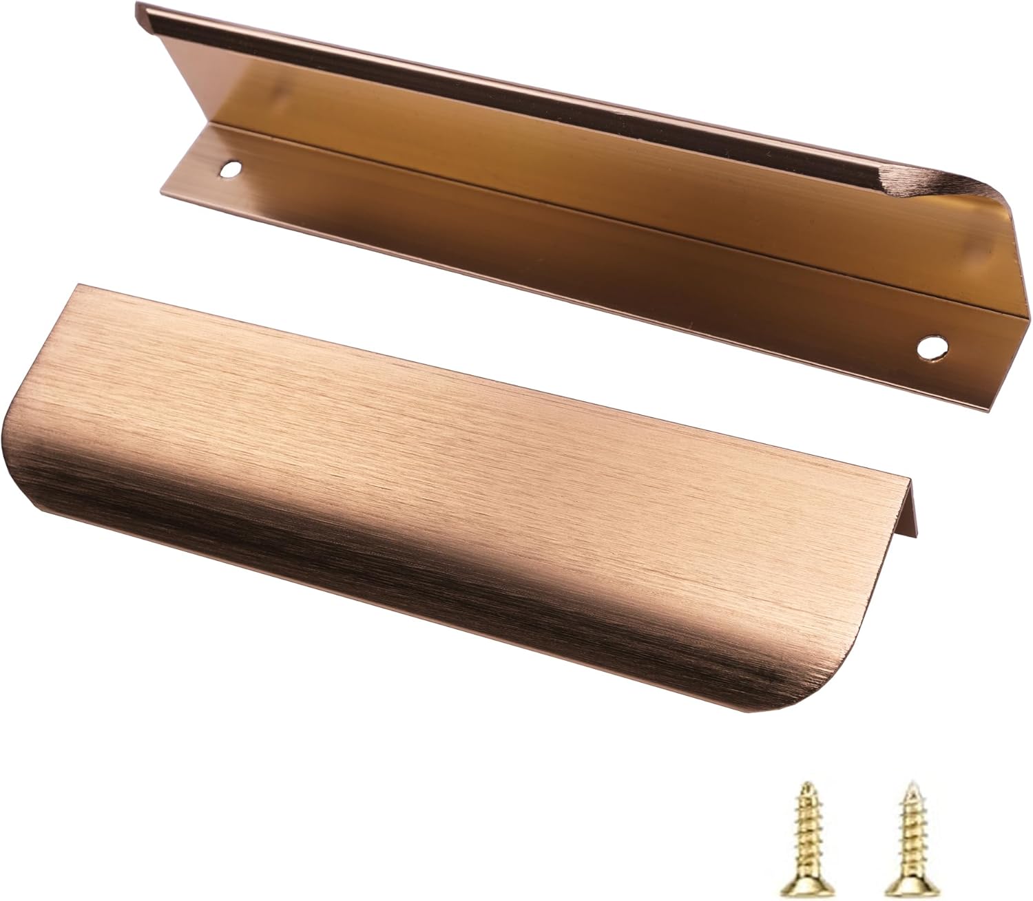 LEAPHZOT 10 Pack 5" (128mm) Hole Center Edge Finger Pull,Brushed Brass ...