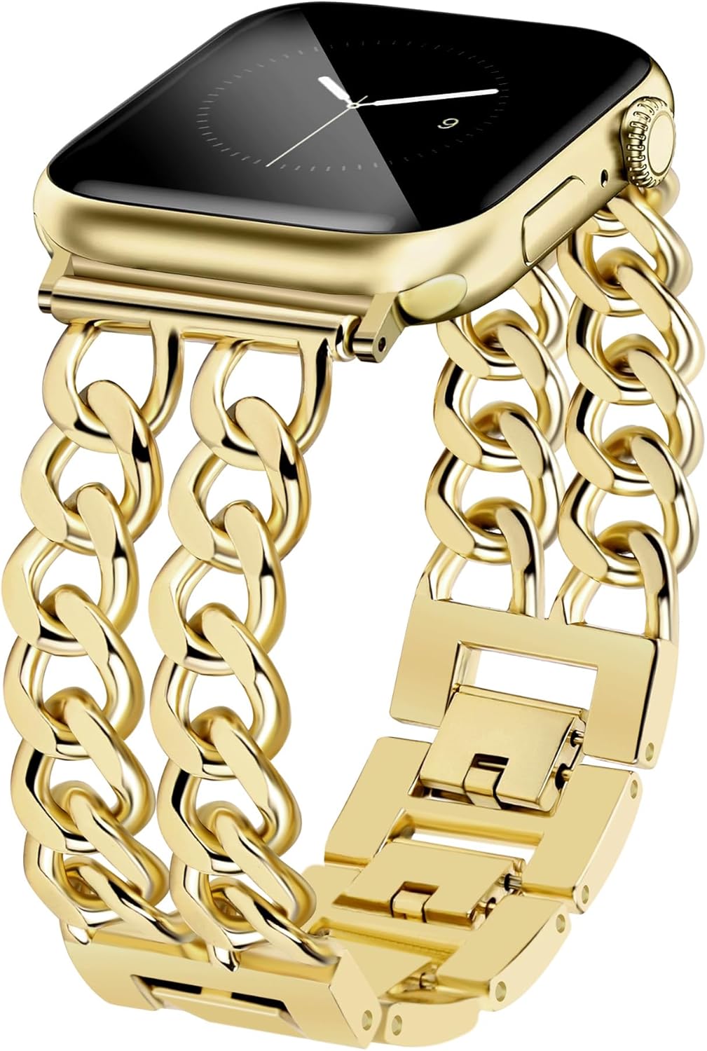 Amazon.com: JR.DM Gold Watch Bands for Women Compatible with Apple ...