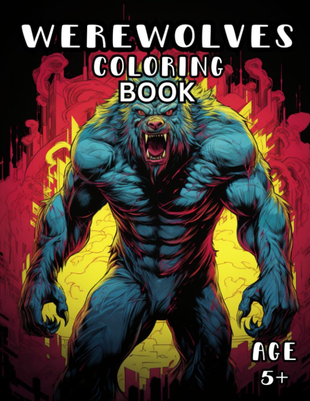 Amazon.com: Werewolf Coloring Book: Frightening Werewolves Coloring ...
