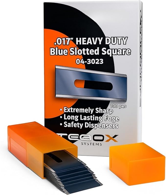 Amazon.com: Heavy Duty Blue Slotted Square Carpet Blades .017'' – 100 ...