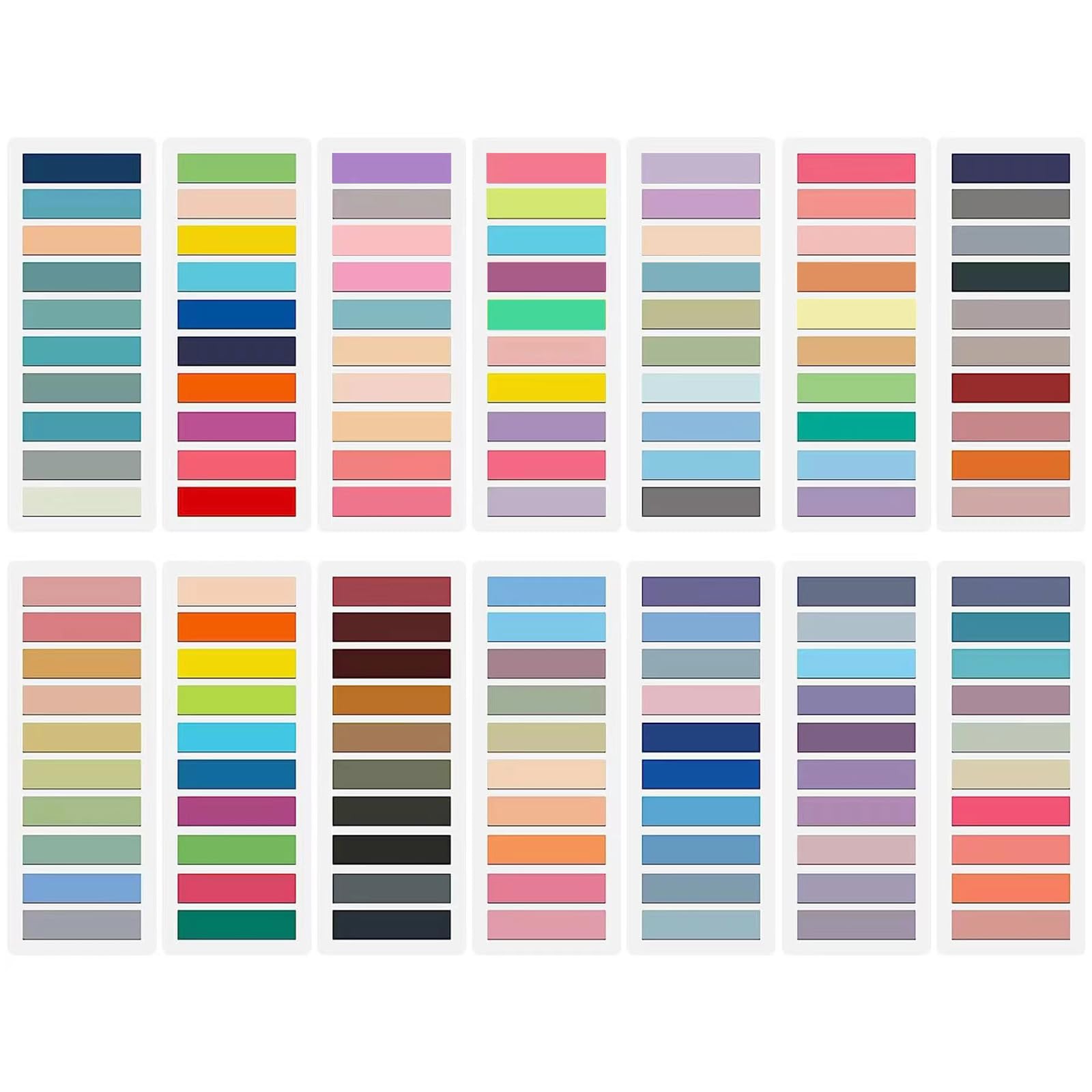 14 Pack Multi-Function Sticky Index Tabs,2800 Pieces Writable Labels ...