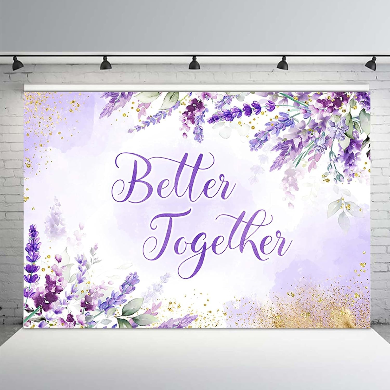 Amazon.com : MEHOFOND 10x7ft Better Together Backdrop Lavender Bridal ...