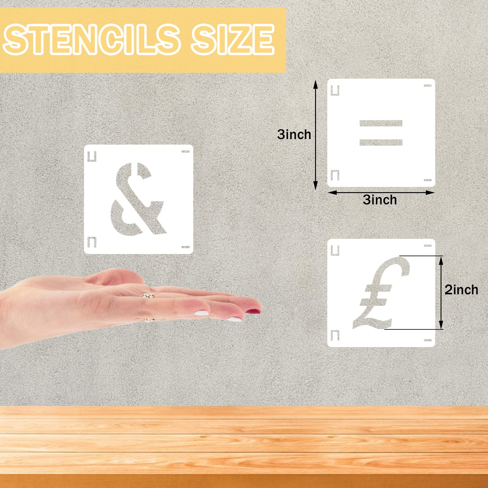 Snapklik.com : 3 Inch Letter Stencils Symbol, 56 Pcs Reusable Numbers ...