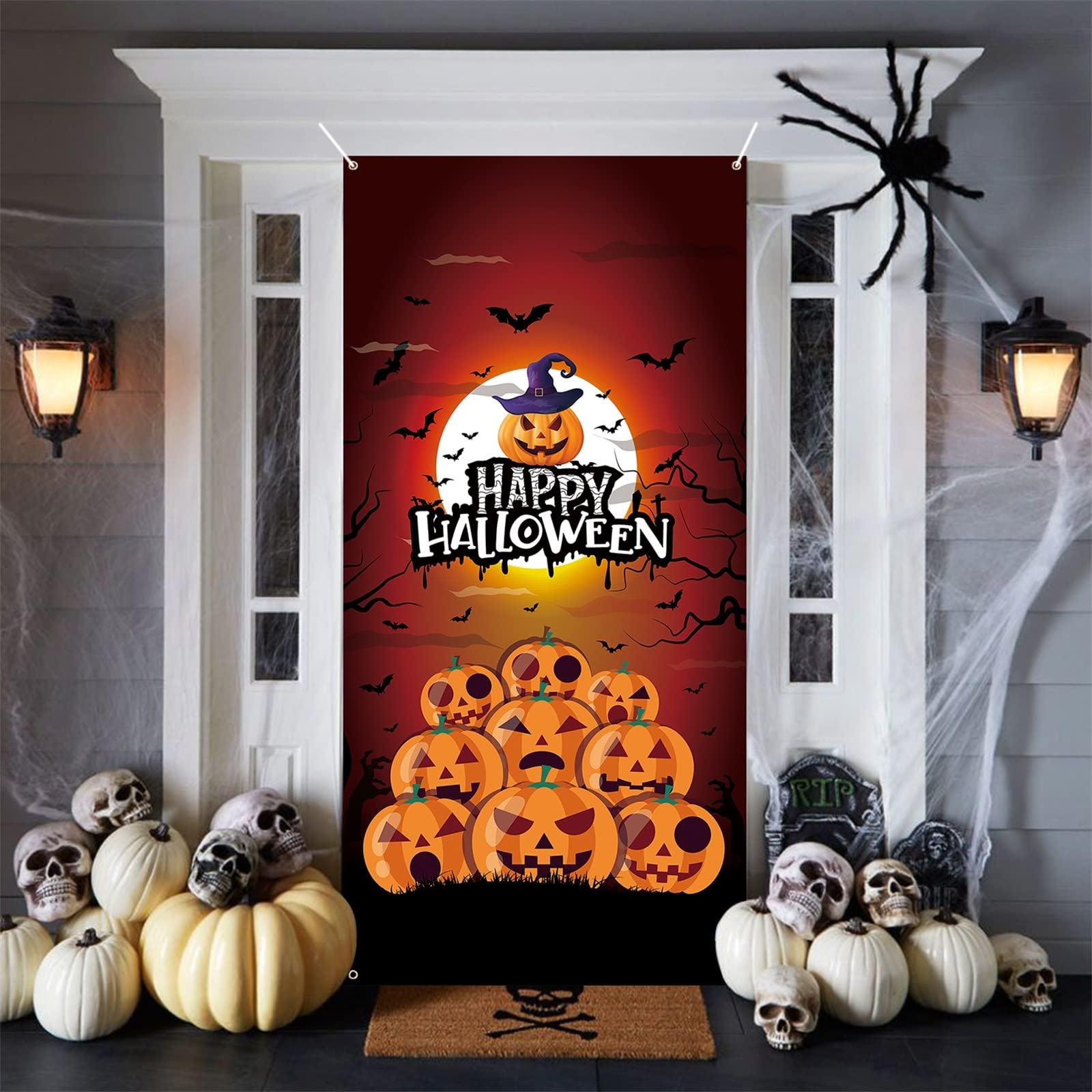 Snapklik.com : Halloween Door Banner, Halloween Party Decorations Door ...