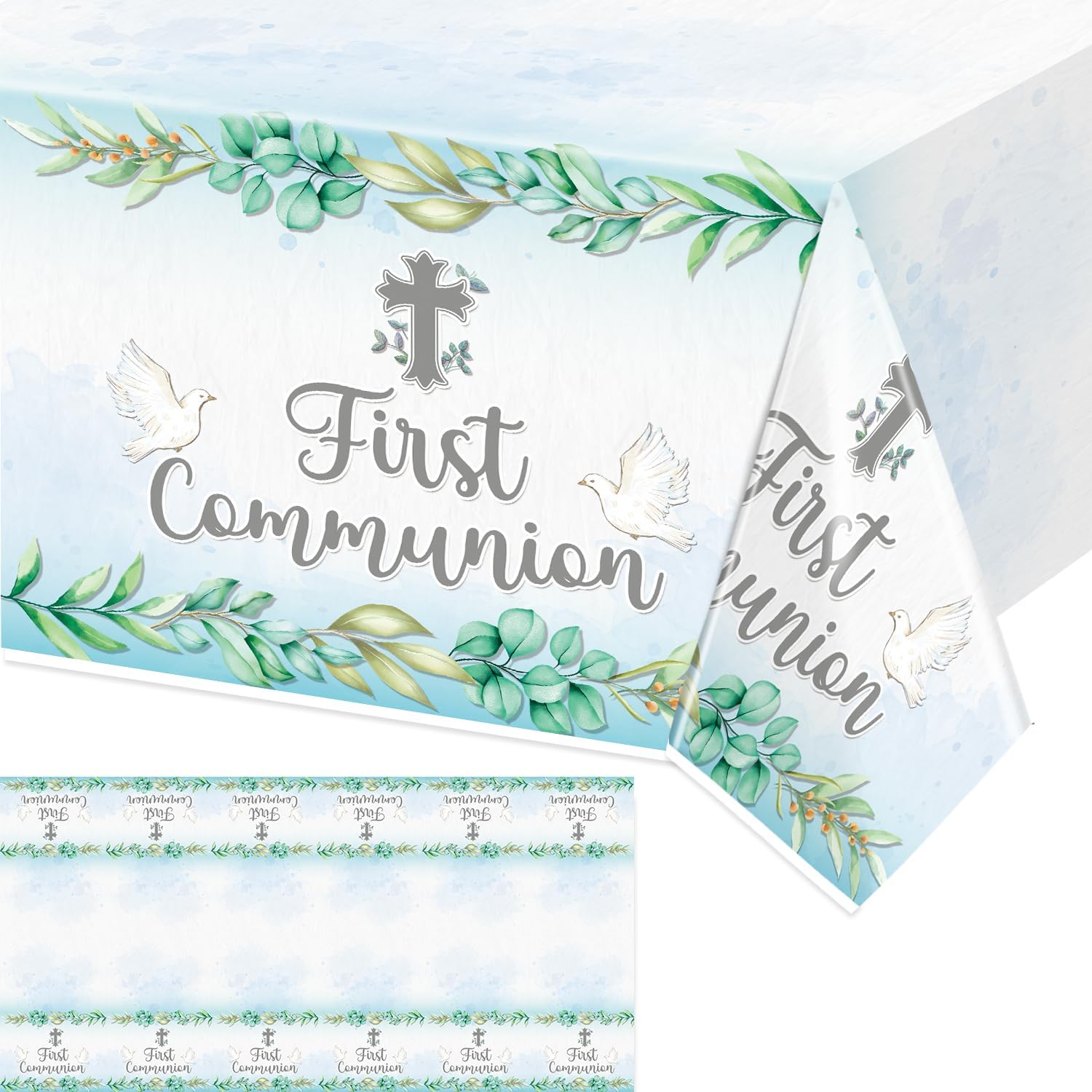 Amazon.com: 3 Pack Religious Table Covers for Easter Party, Baptism ...