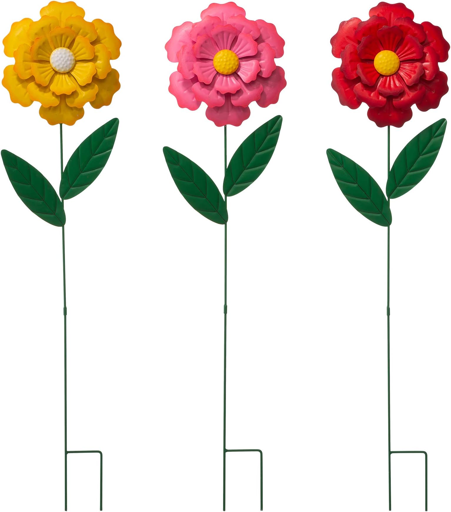 Amazon.com: Garden Stake Outdoor Plant Pick Cute Metal Flower Stick Art ...