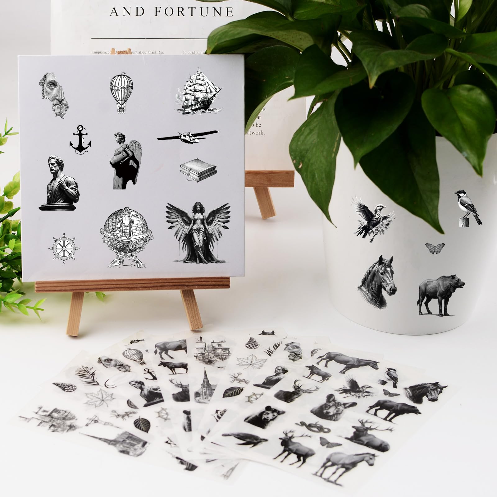 Snapklik.com : Rub On Transfer Sticker, 16 Sheets European Style ...