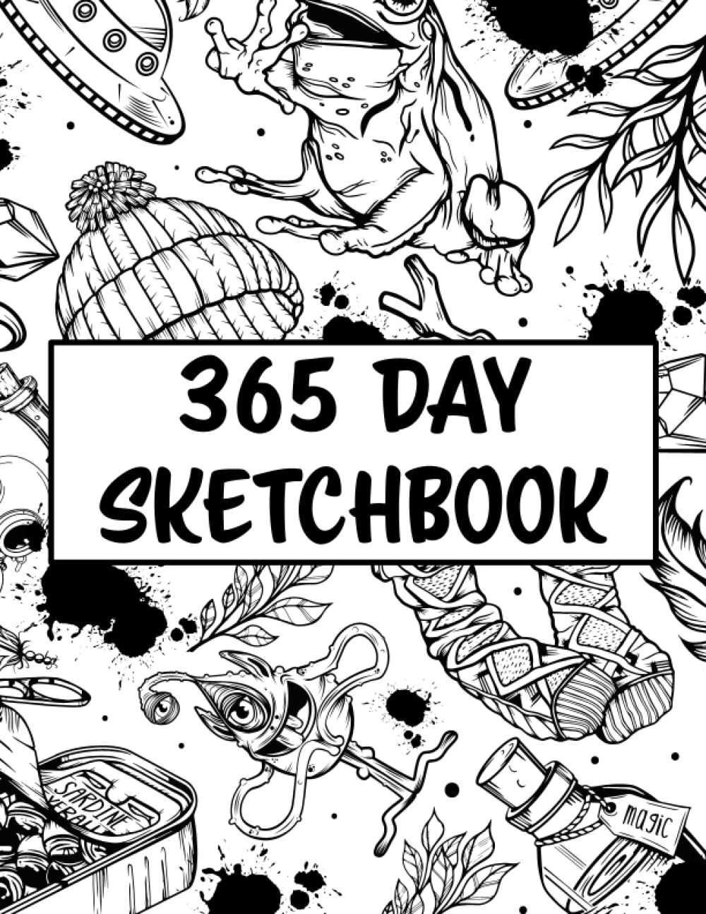 Amazon.com: 365 Day Sketchbook: Daily Sketch Book Doodle A Day with ...