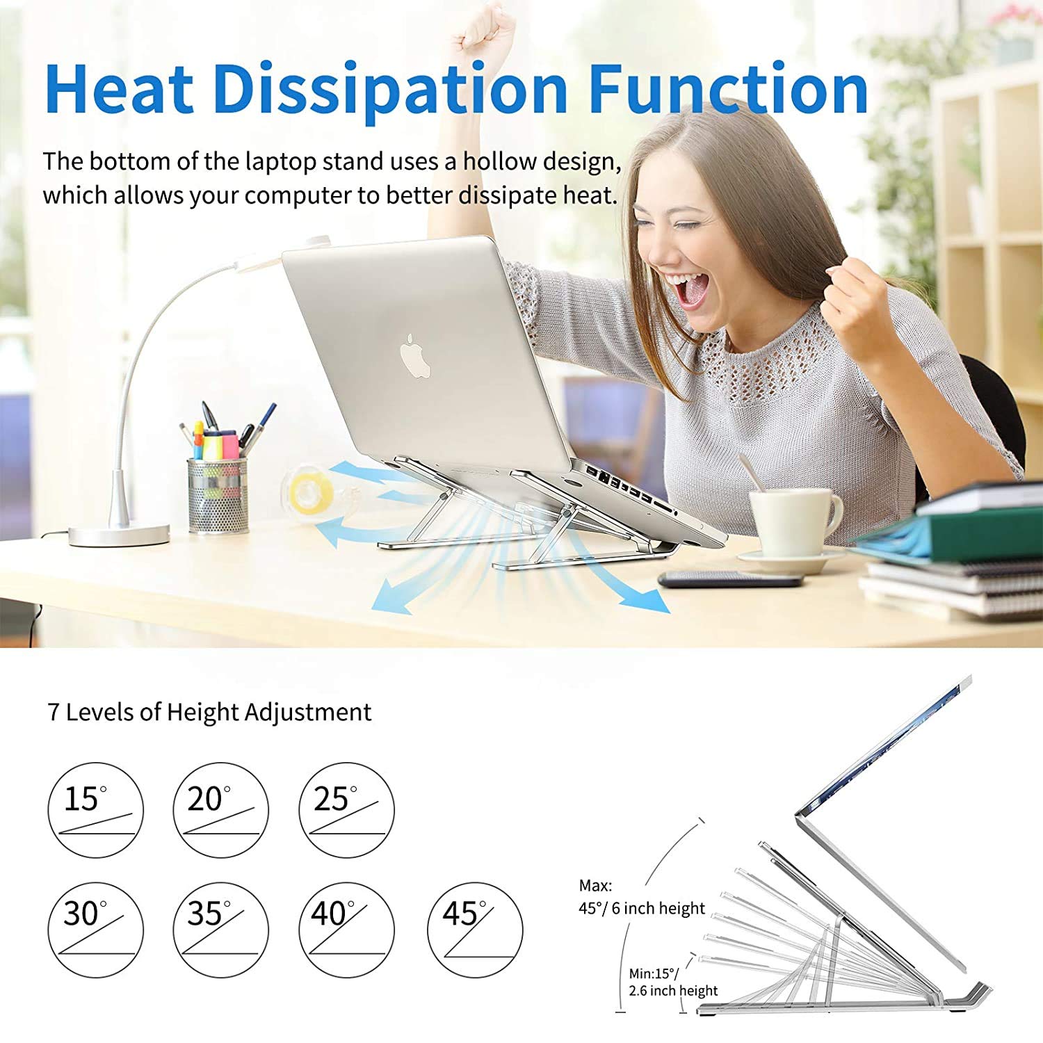 Buy Nistha Laptop Stand, Portable & Foldable Riser Computer Stand ...