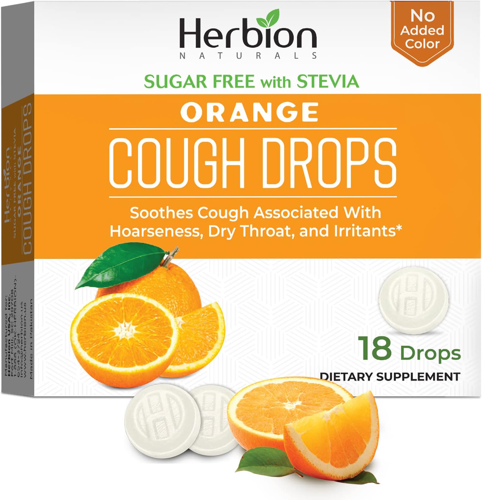 Amazon.com: Herbion Naturals Sugar Free Cough Drops 108 Counts Mint ...