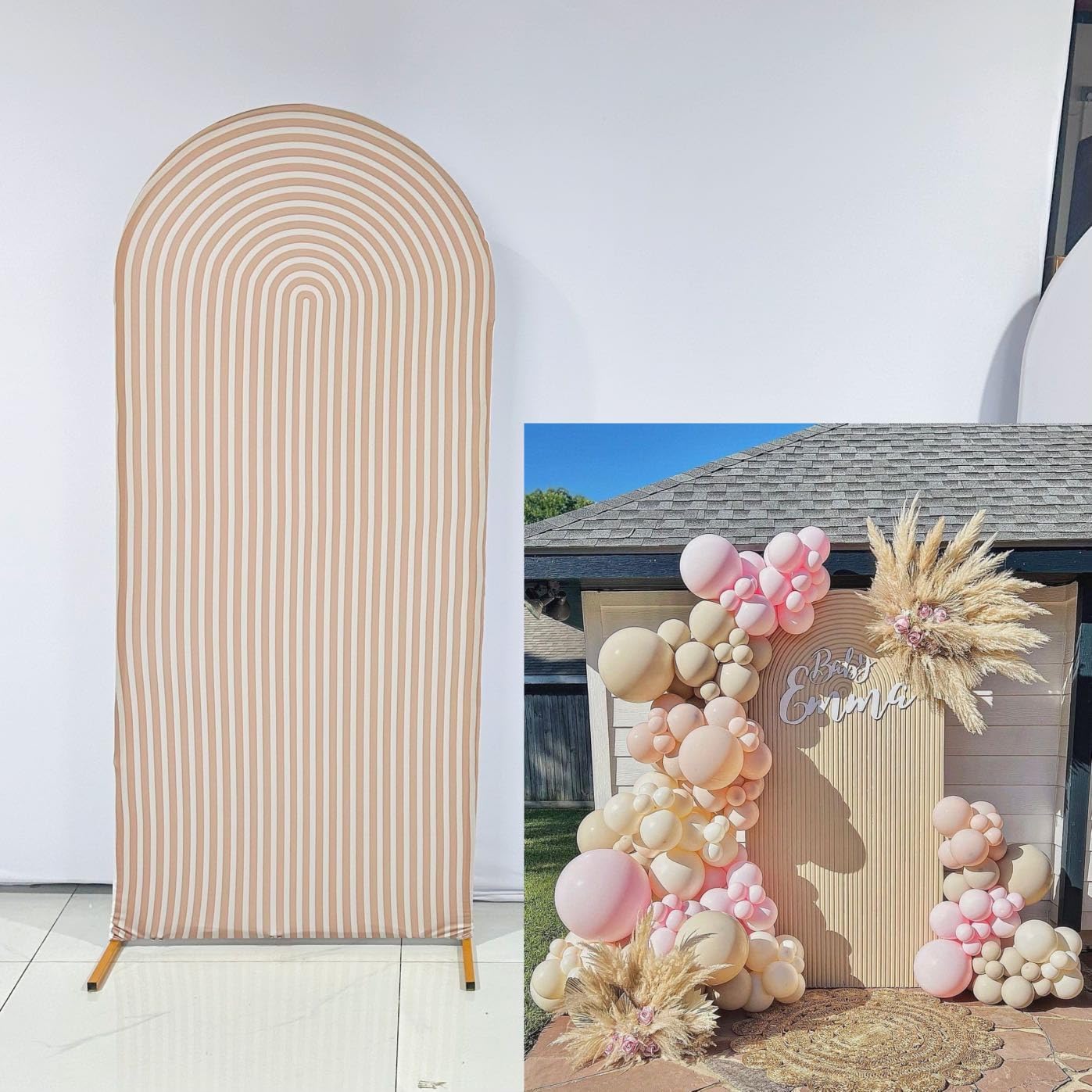 Amazon.com : Spandex Arch Backdrop Cover Ripple Arch Stand Frame ...