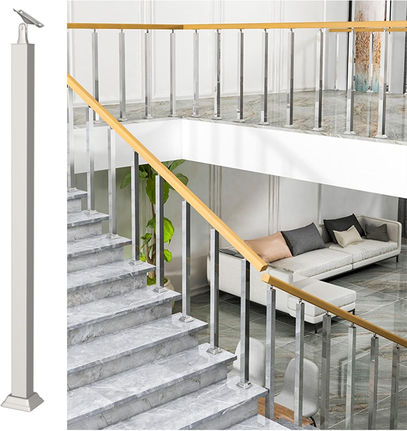 Amazon.com: YXXSDP Floor Vertical Staircase Balusters, Industrial Loft ...